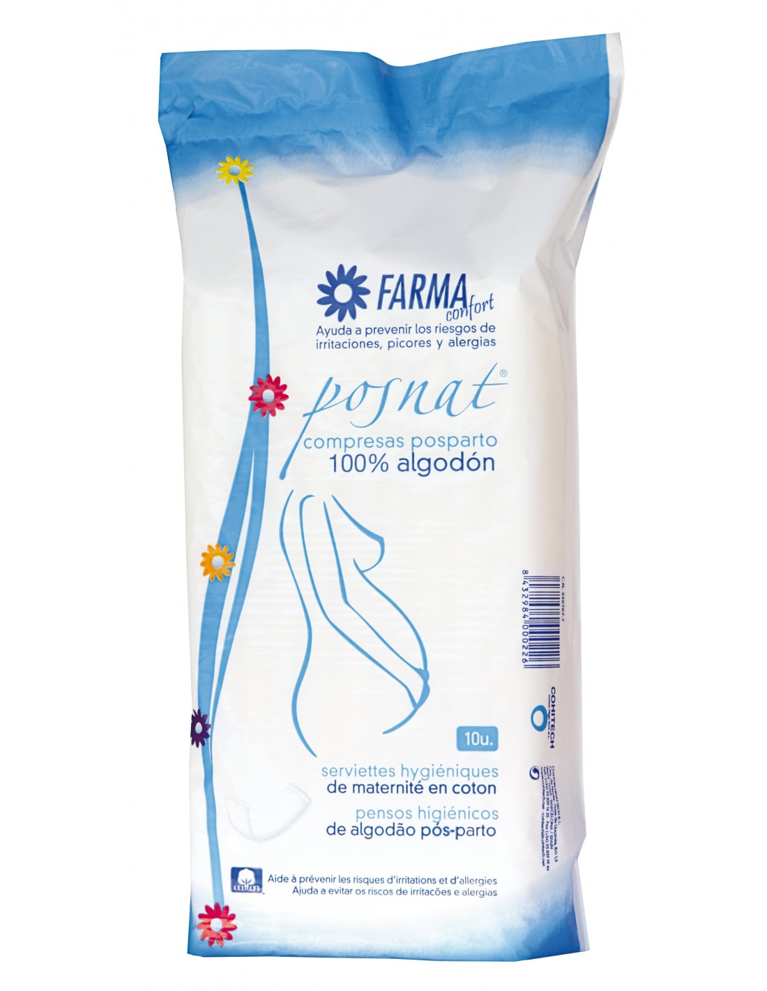 FARMACONFORT COMPRESAS POSTPARTO 10 UNIDADES